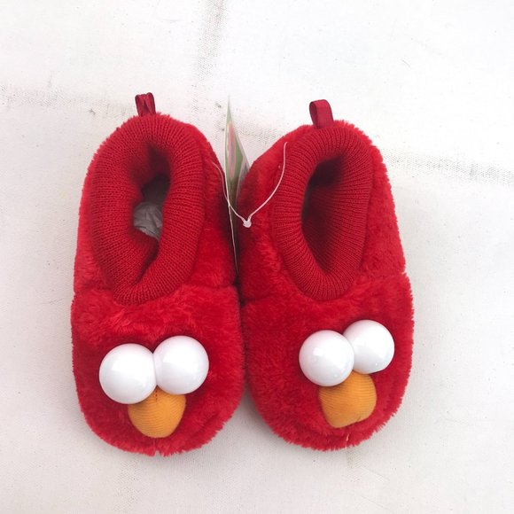 Sesame Street | Shoes | Elmo Sesame Street Puppet Kids Slippers Red ...